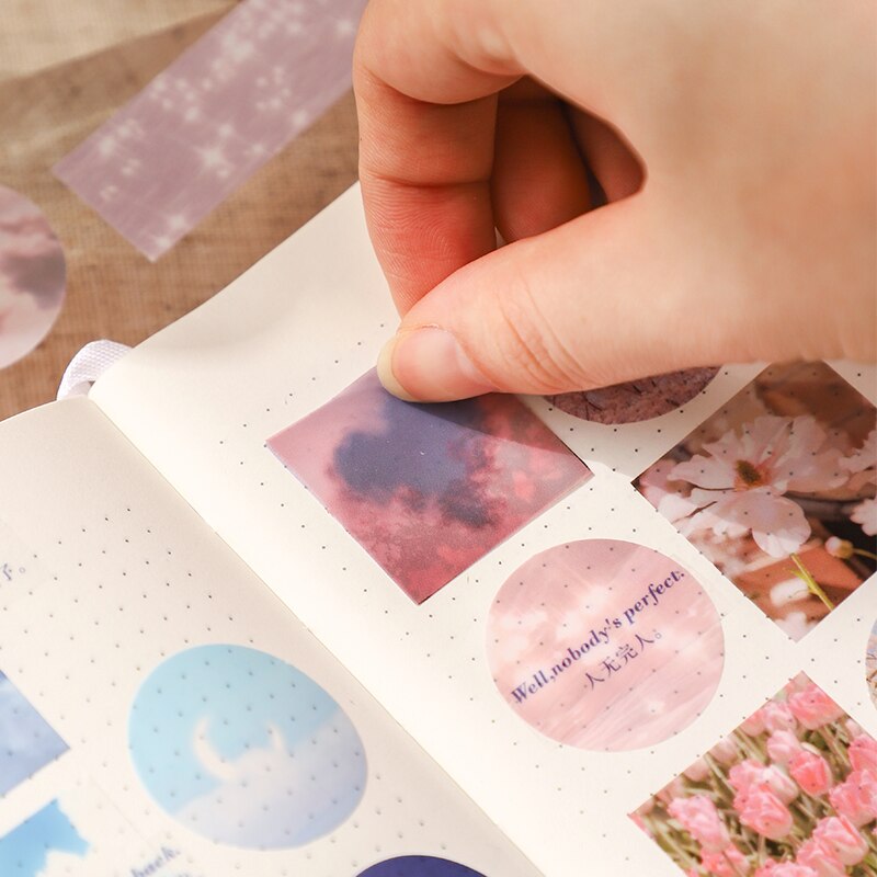 80pcs/pack Color Sky PET Stickers Set Natural Scen... – Vicedeal