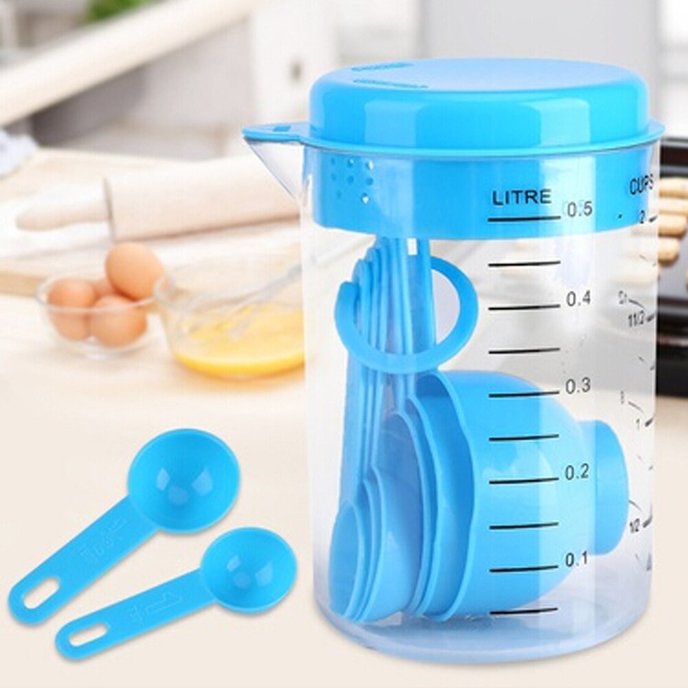 7Pcs Measuring Cup Container and Spoons Set Plasti... – Grandado