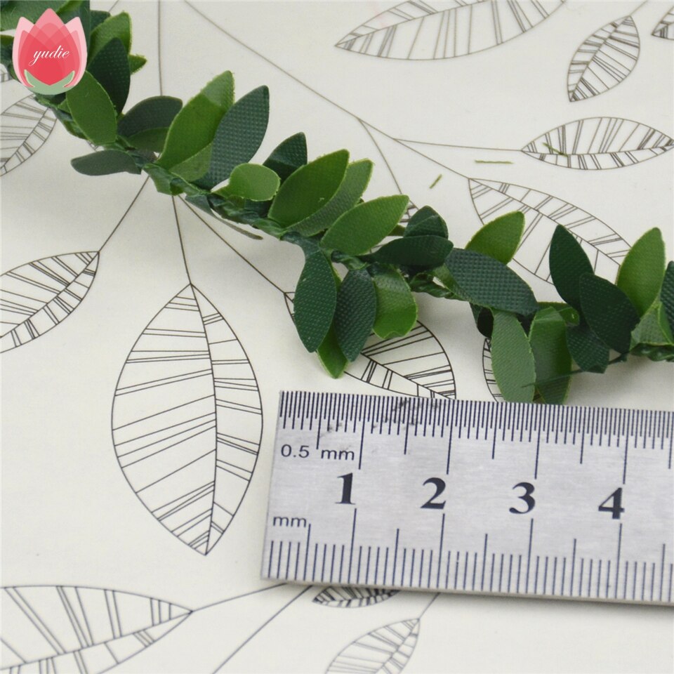 3.75M Silk Garland Green Leaf Iron Wire Handmade A... – Grandado