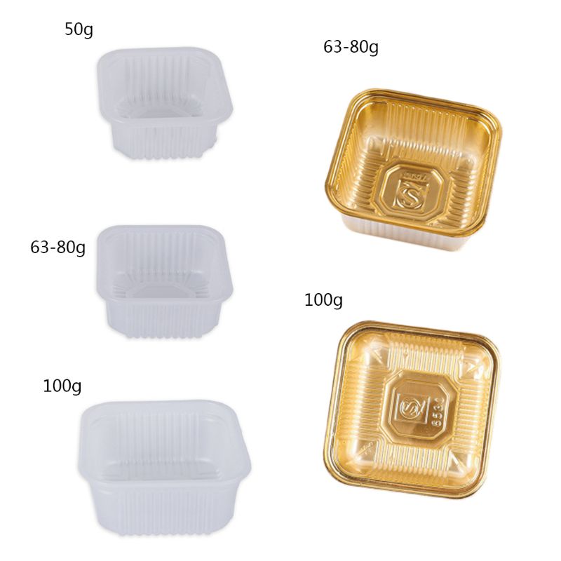 100pcs 50/63-80/100g Square Moon Cake Tray Mooncak... – Vicedeal