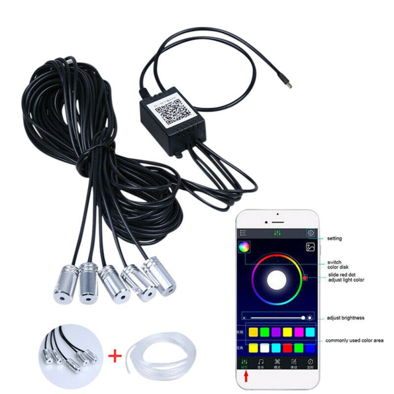 Auto Rgb Glasvezel Sfeer Lampen Auto Interieur Omg... – Grandado