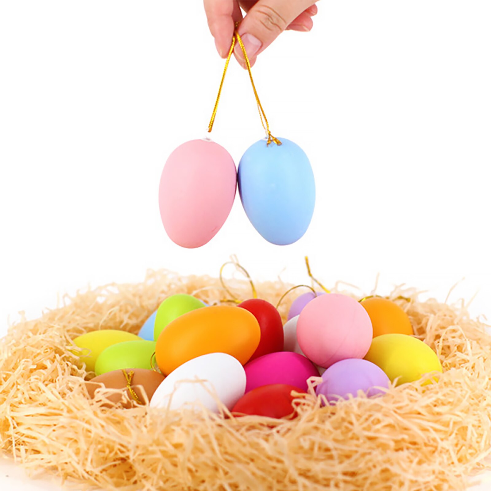 20Pcs Plastic Easter Eggs Happy Easter Decorations... – Vicedeal