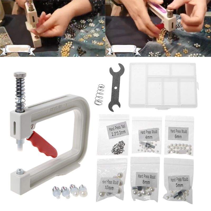 1 Set Manual Beading Machine Clothes Cap Pearl Bea... – Vicedeal