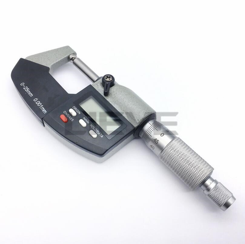 Digital Outside Micrometer 0-25mm 0.001mm Double R... – Vicedeal