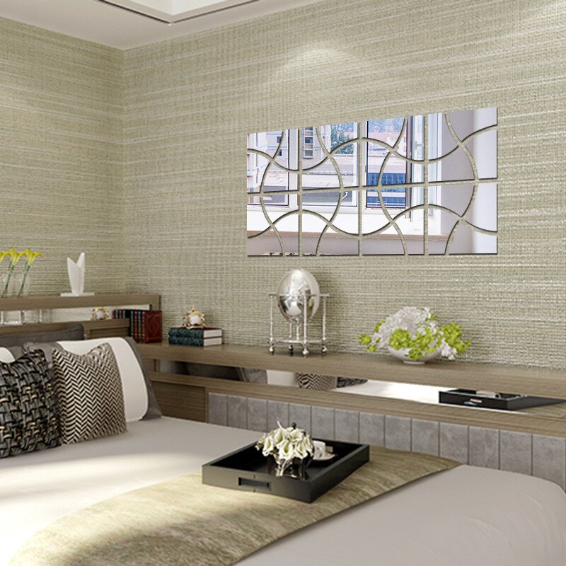 Decorate Home 3D geometry art wall mirror sticker ... – Grandado