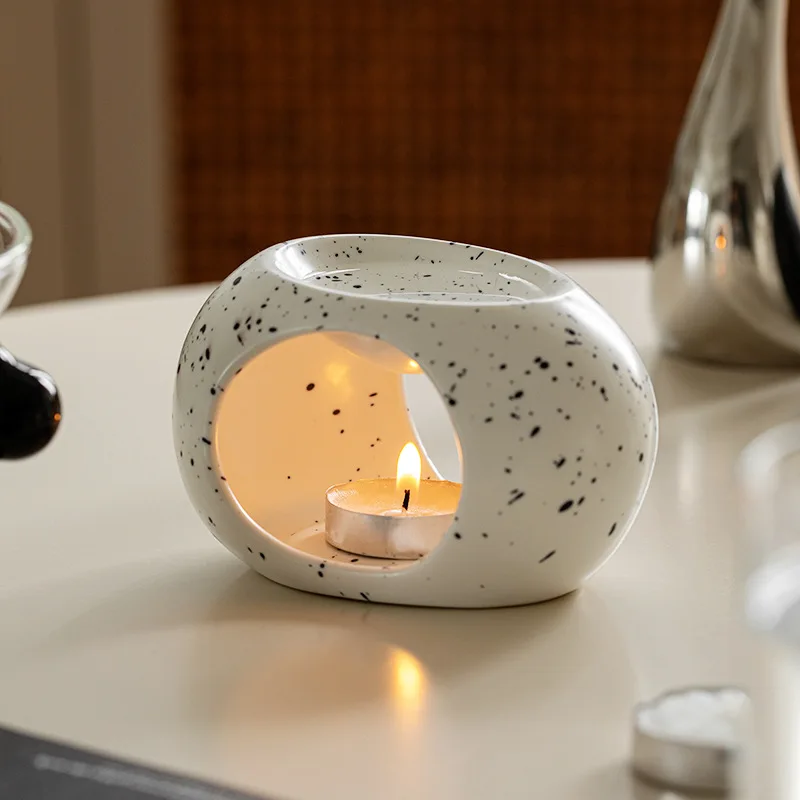 Simple Black Candle Heating Holder Ceramics Essent... – Grandado