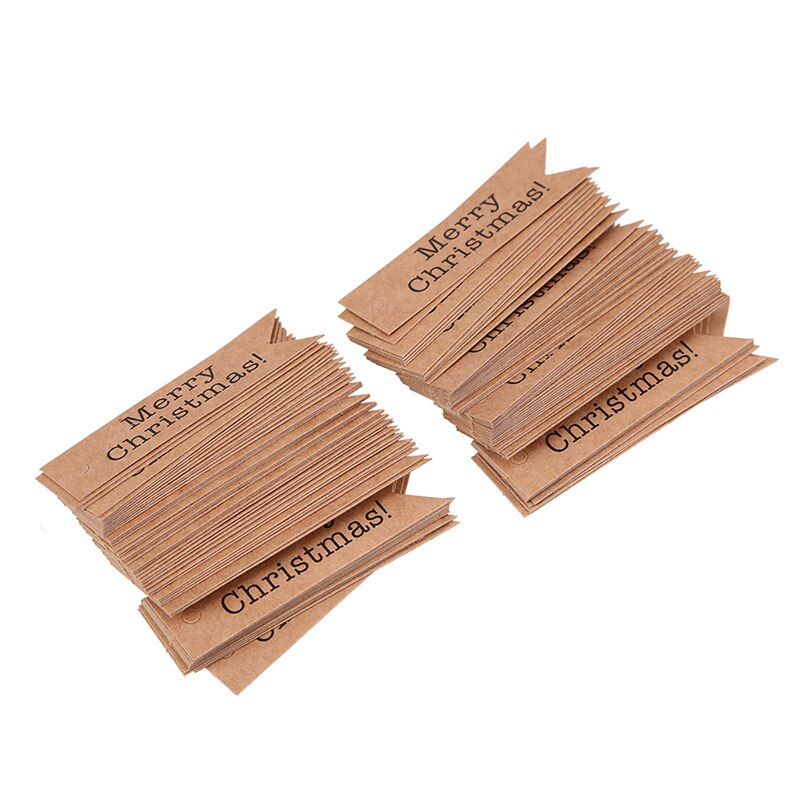 100pcs/set Kraft Paper Hanging Tags with Ropes Mer... – Vicedeal