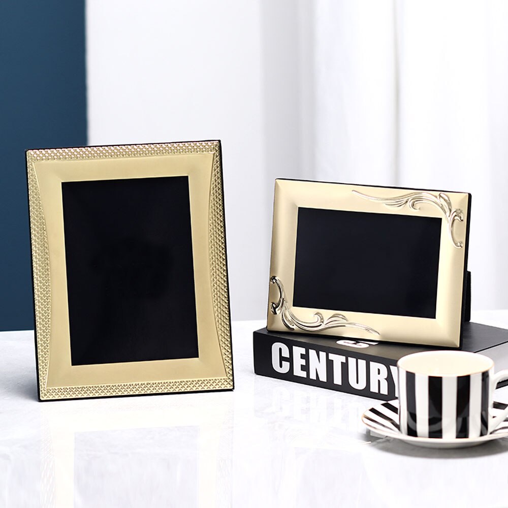 Luxury Golden Plated Metal Photo Frame Picture Dis... – Grandado