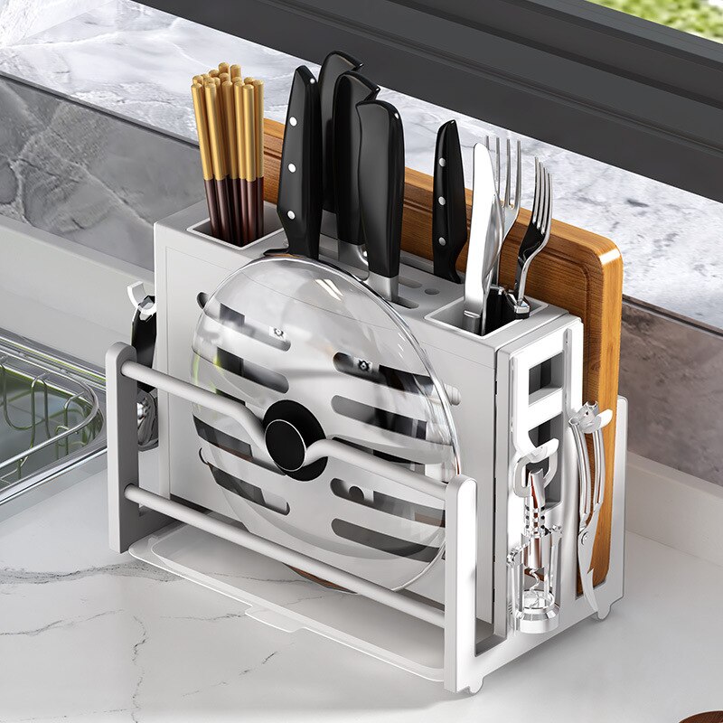Kitchen Cutlery Storage Rack Organizer Knife Block... – Grandado