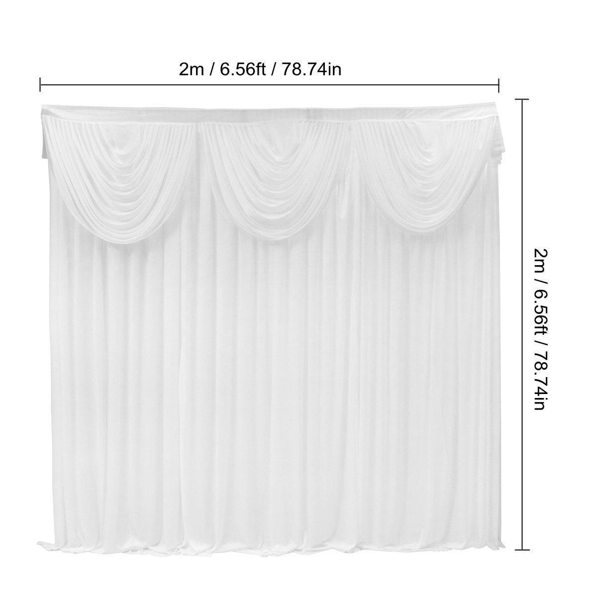 2MX2M White Sheer Silk Cloth Drapes Panels Hanging... – Grandado