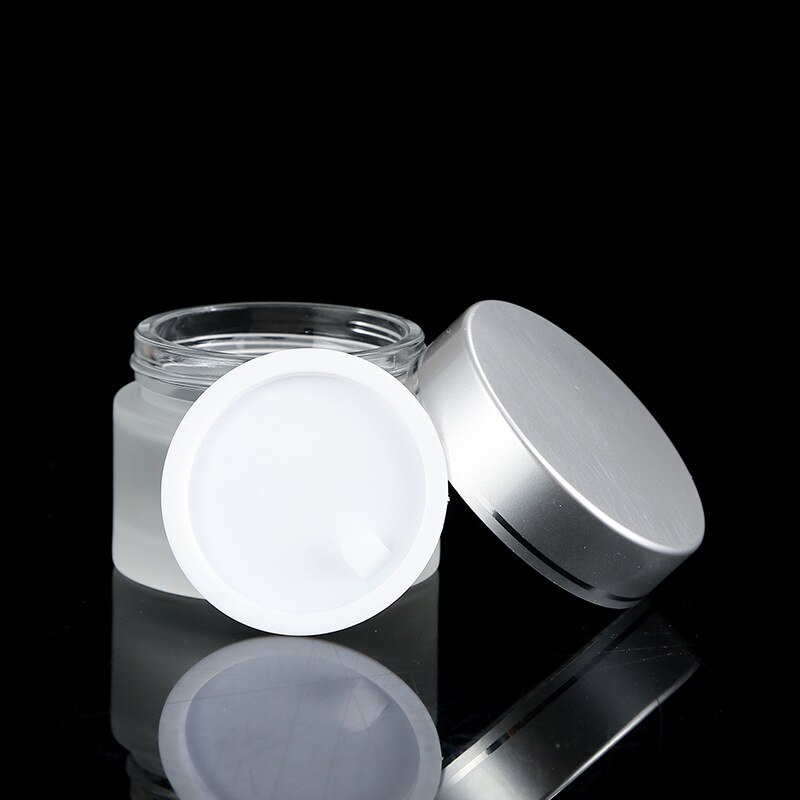 Face Cream Container Frosted Glass Refillable Oint... – Vicedeal