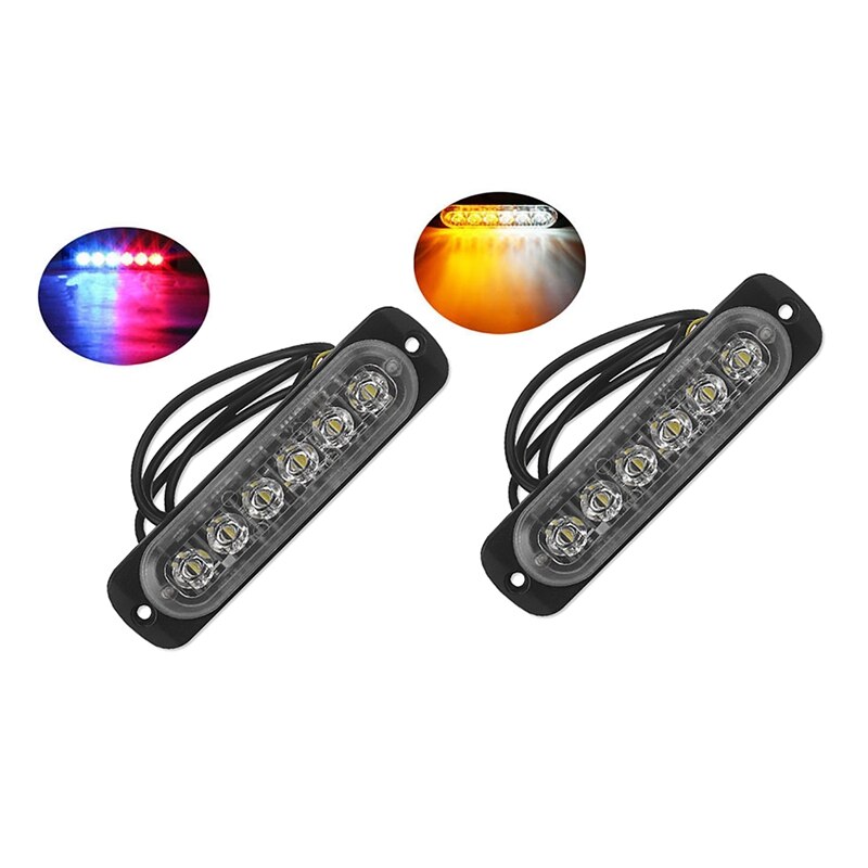2x 12V-24V 6LED Light Flash Emergency Car Vehicle ... – Grandado