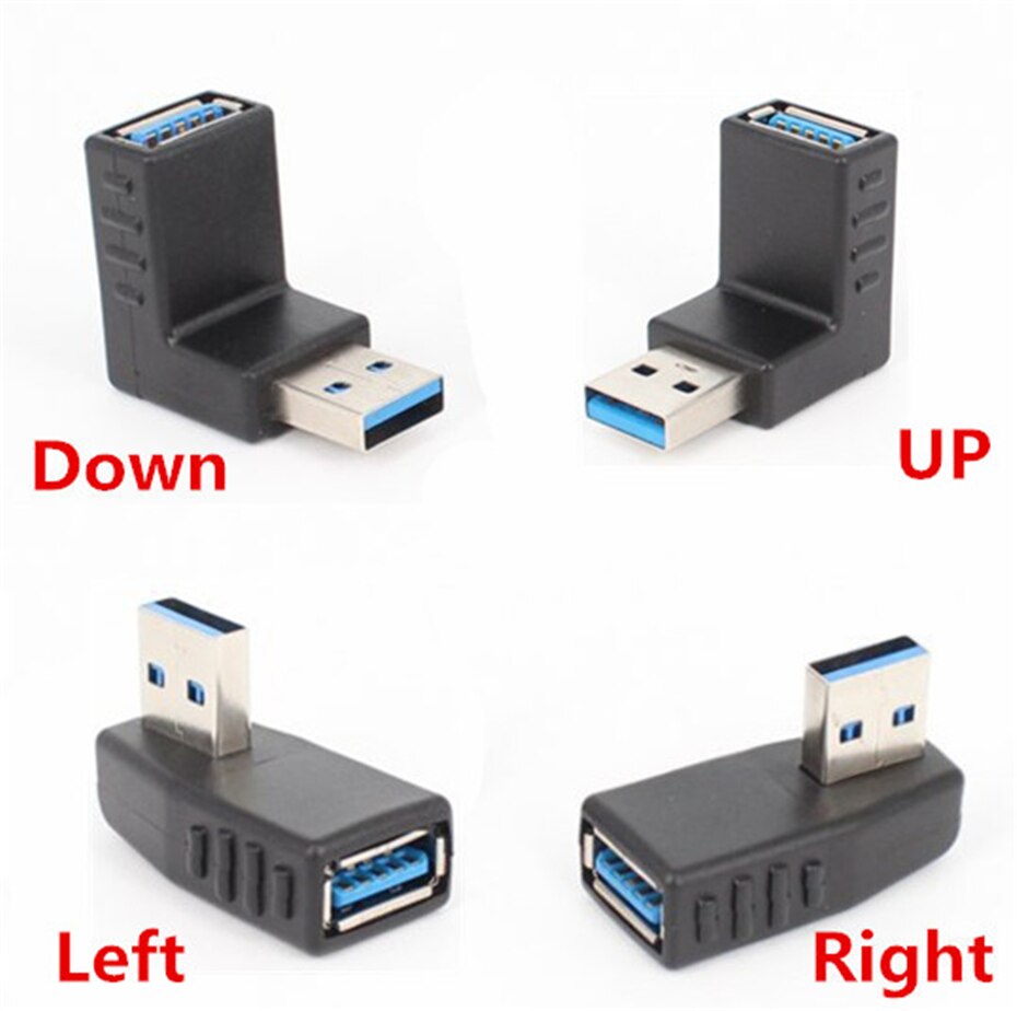USB 3.0 Adapter Left /Up/Down/ Right Angle 90 Degr... – Grandado