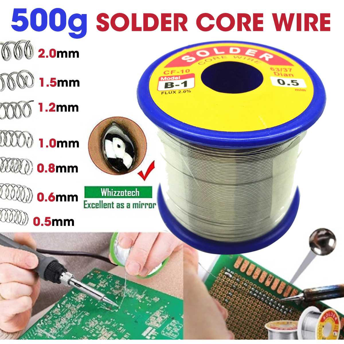 500g One Roll 63/37 Tin Lead Line Soldering 0.5/0.... – Vicedeal