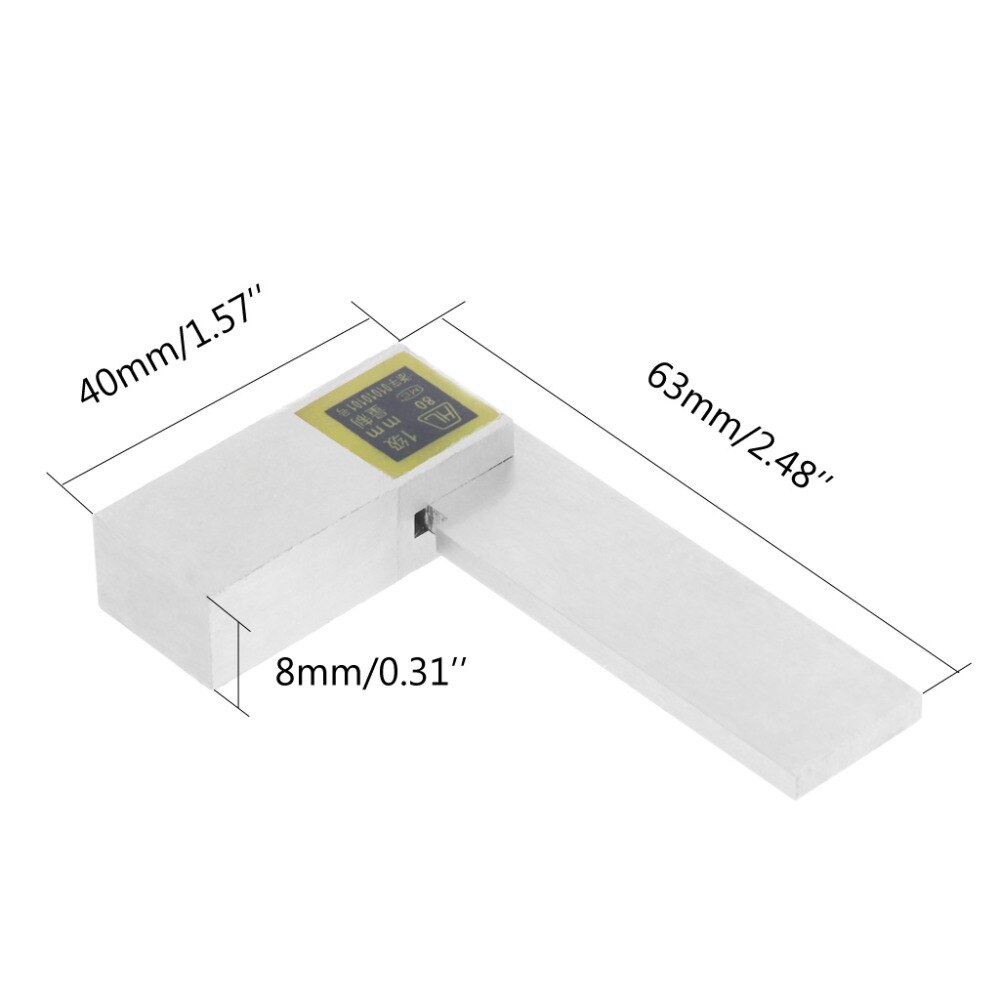 ANENG Angle Ruler Gauge 63x40mm 90 degree Grade 1 ... – Grandado