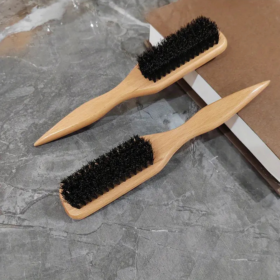 Boar Bristle Slick Back Hair Brush for Sleek Ponyt... – Grandado