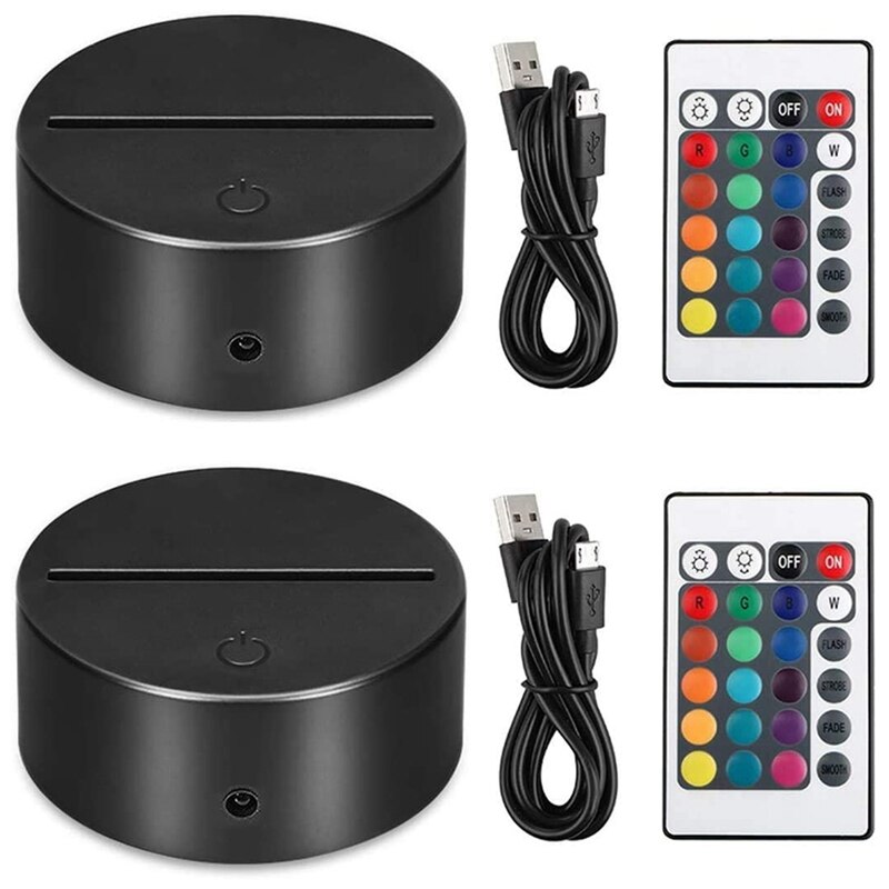 XD-2 Pack 3D Night Led Light Lamp Base + Afstandsb... – Vicedeal