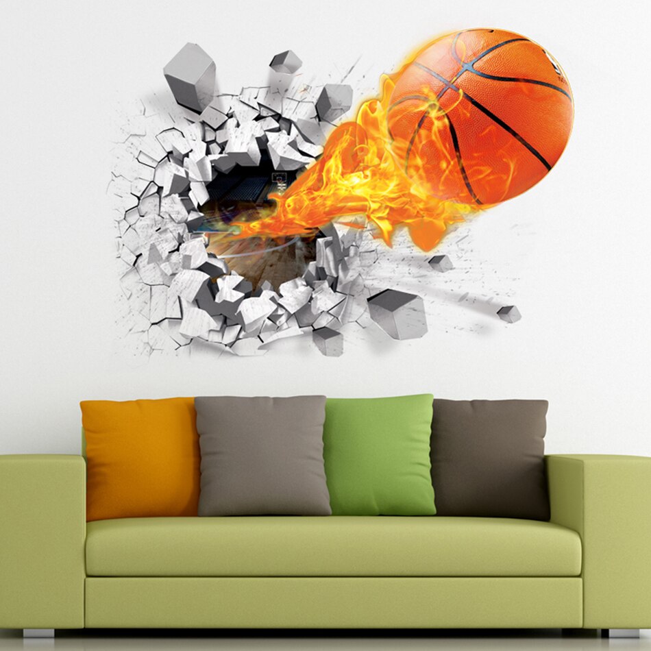 Home Wall DIY Decor Basketball Wall Sticker For Ki... – Vicedeal