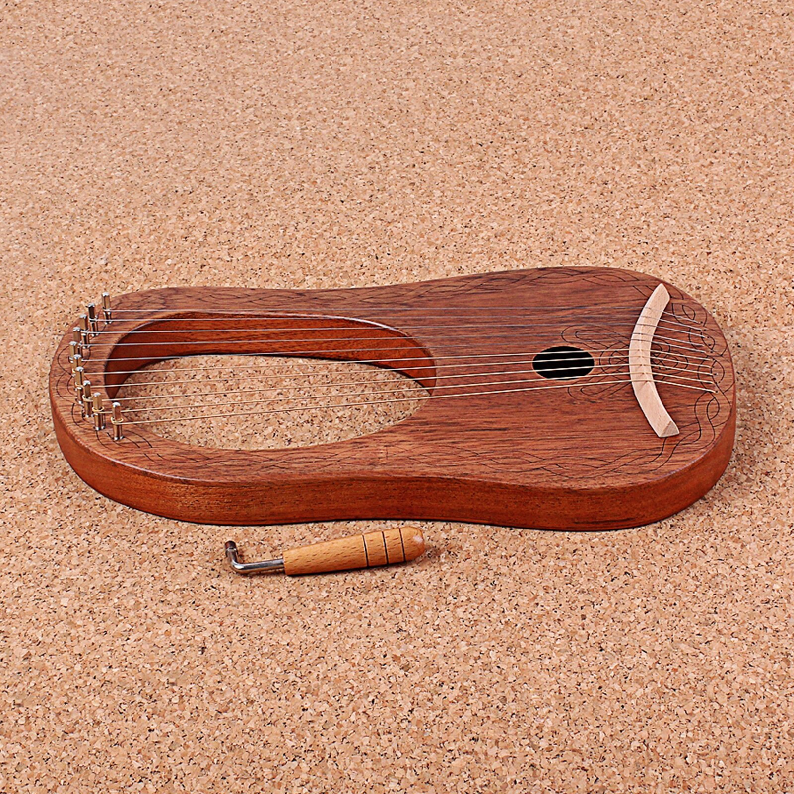 10-String Wooden Lyre Harp, Okoume Wood String Ins... – Vicedeal