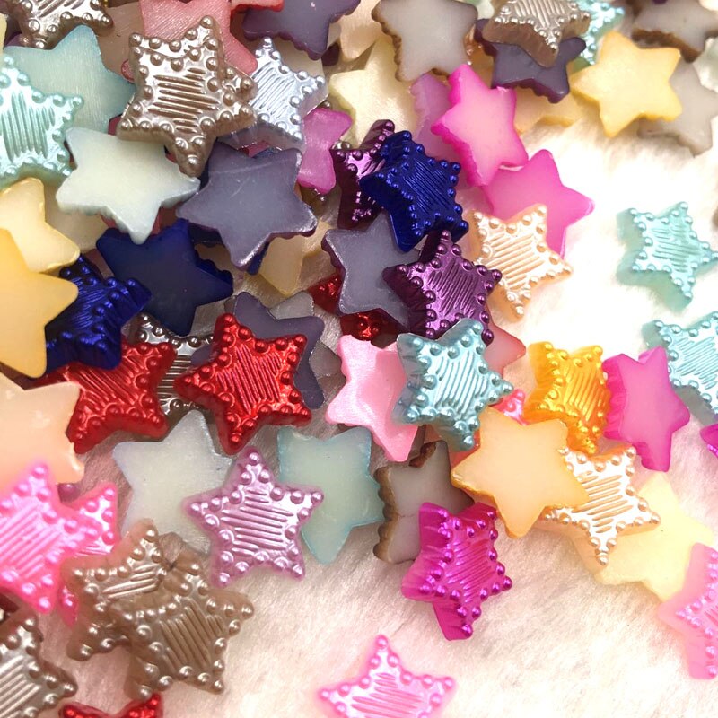 100pcs Mix Star Plastic Imitation Pearl Flatback N... – Grandado