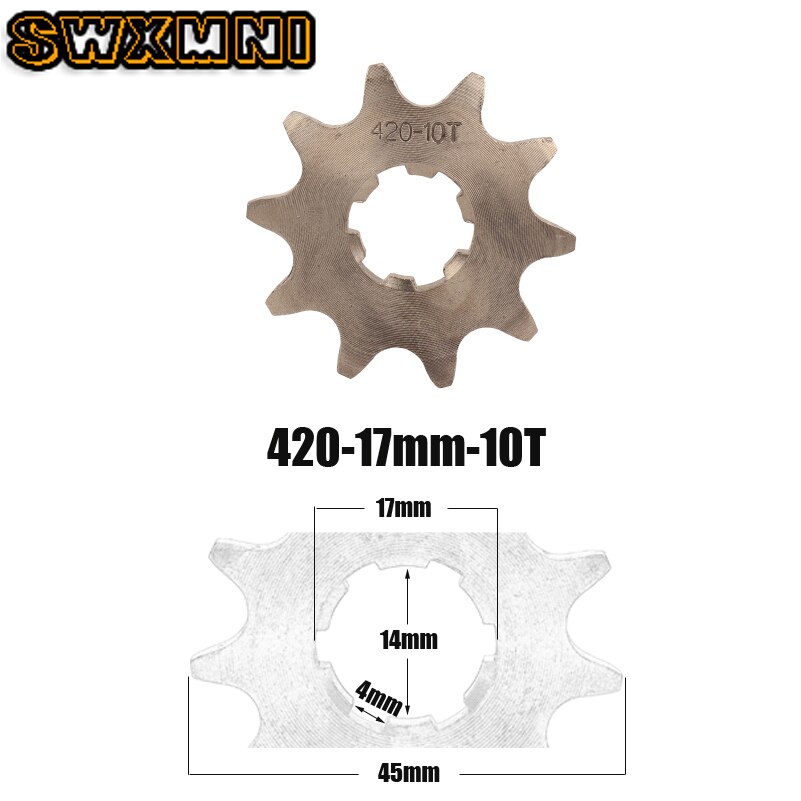 420 Ketting 10T 17 Mm 20 Mm Voor Motor Tandwiel Co... – Vicedeal