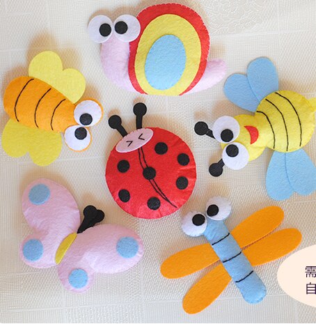 Butterflies and dragonfly snail Fabric Felt kit No... – Grandado