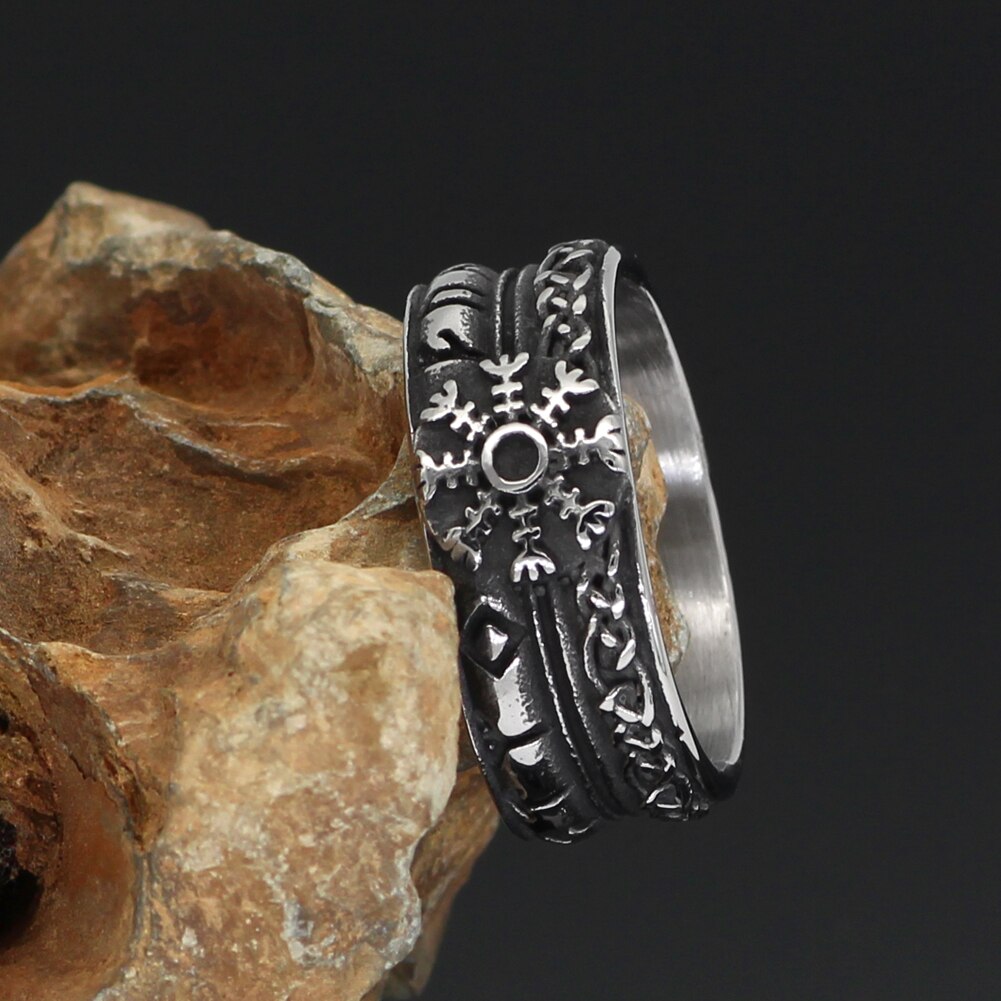 Nordic Men viking rune Knot stainless steel rings ... – Vicedeal