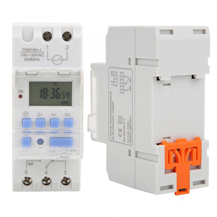 Temporizador Digital 100-130V AC 16A Weekly 12/24h... – Grandado