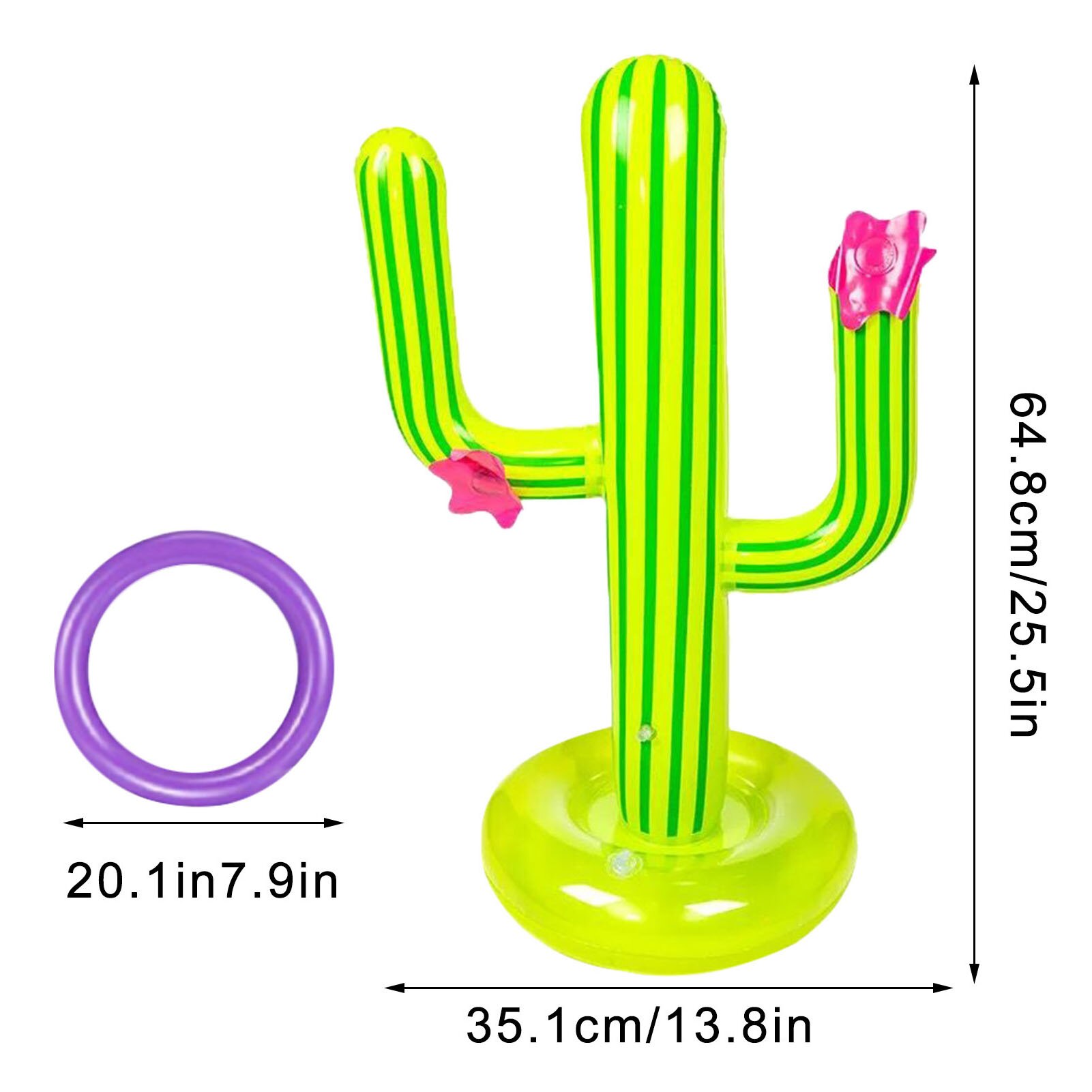 Outdoor Swimming Pool PVC Inflatable Cactus Ring T... – Grandado