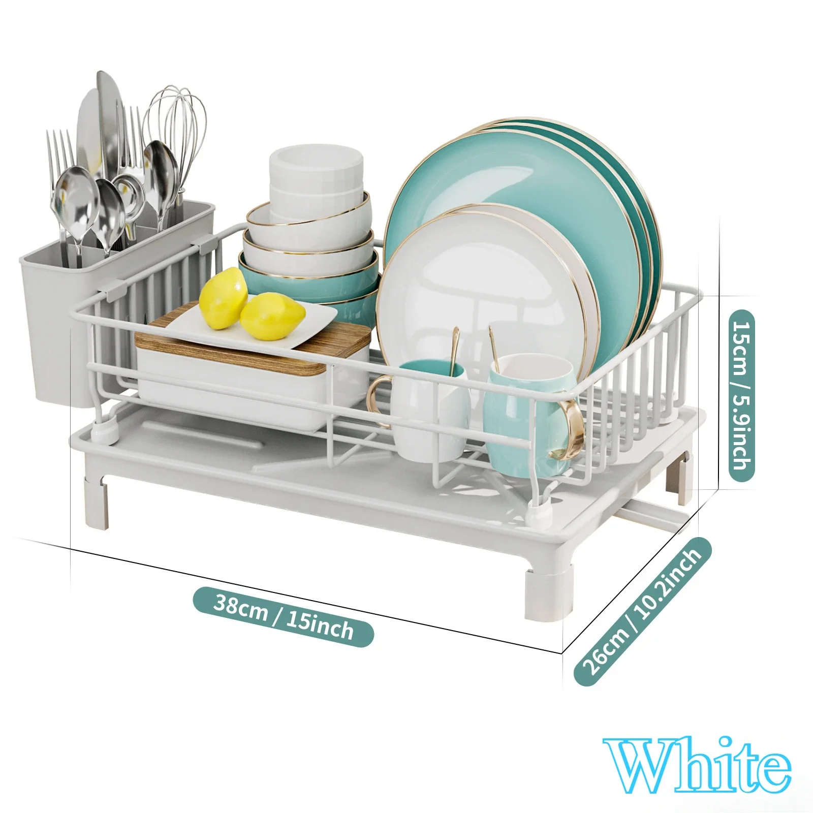 Iron Kitchen Dish Draining Rack with Removable Dri... – Grandado