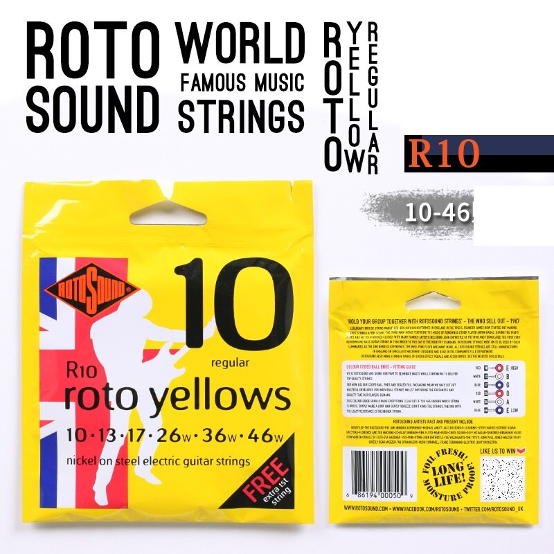 Rotosound R8 R9 R10 RH9 RH10 Nickel on Steel Elect... – Grandado