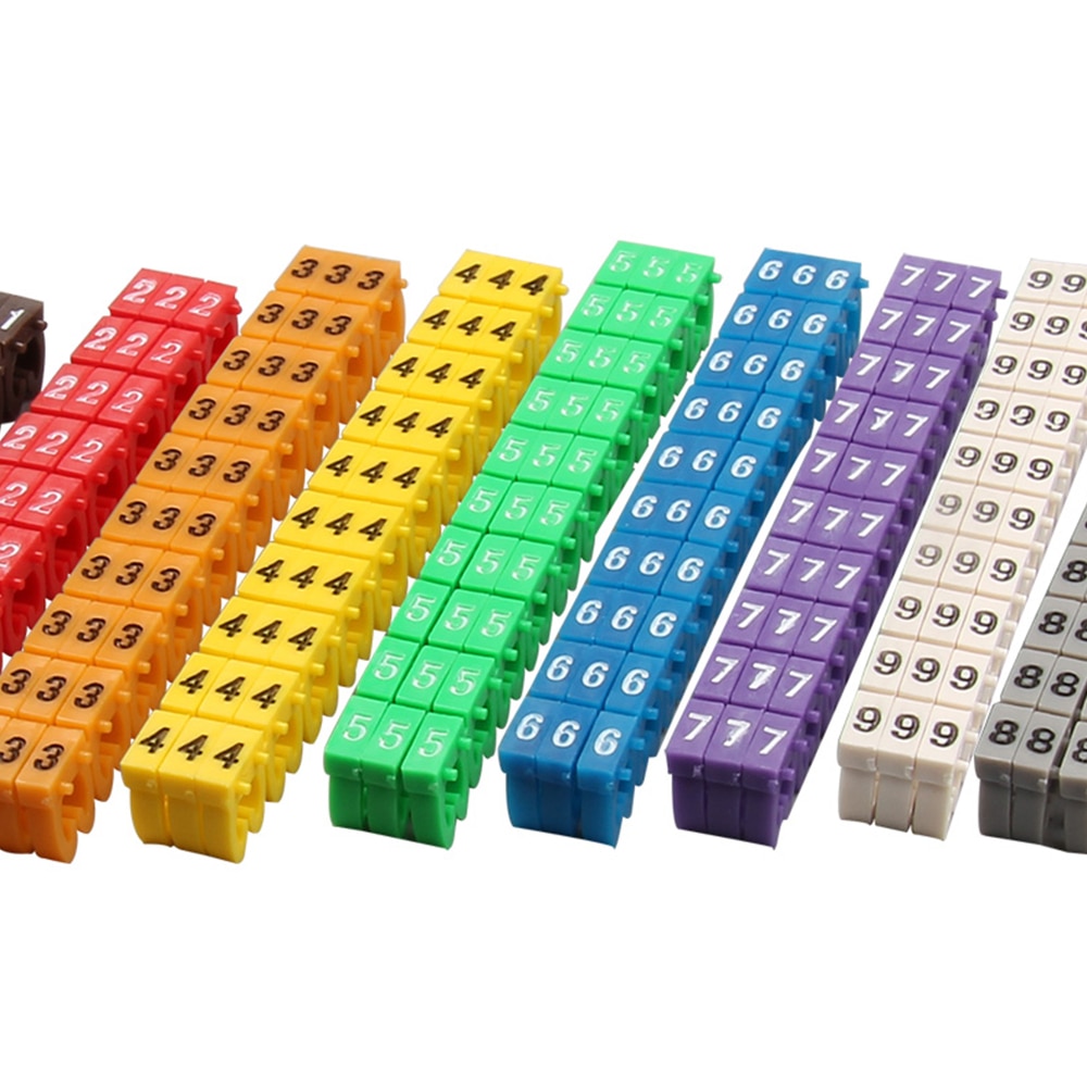 100/150PCS Colourful C-Type Cable Marker Number Ta... – Grandado