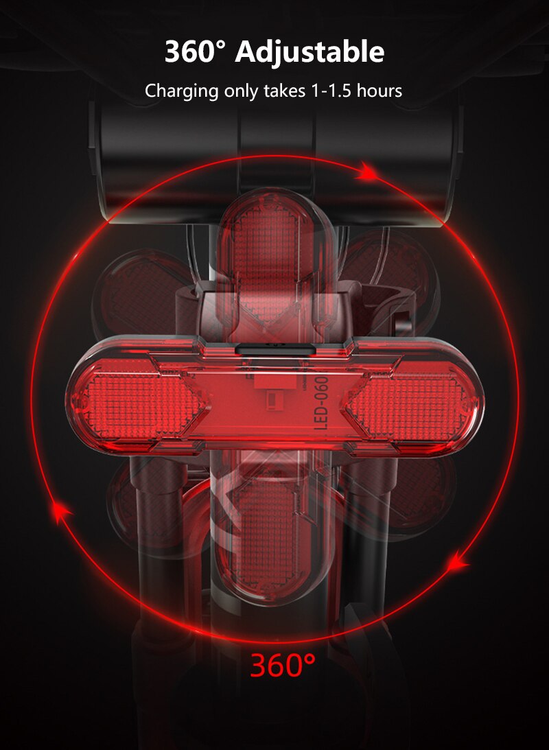 Bike Bicycle Lights Waterproof Power Safety LED US... – Grandado