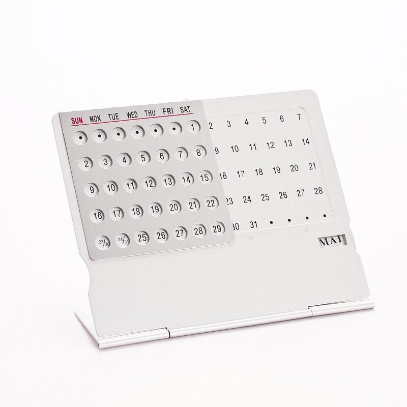 1pc Simple Metal Perpetual Calendar Ultra-thin Des... – Grandado