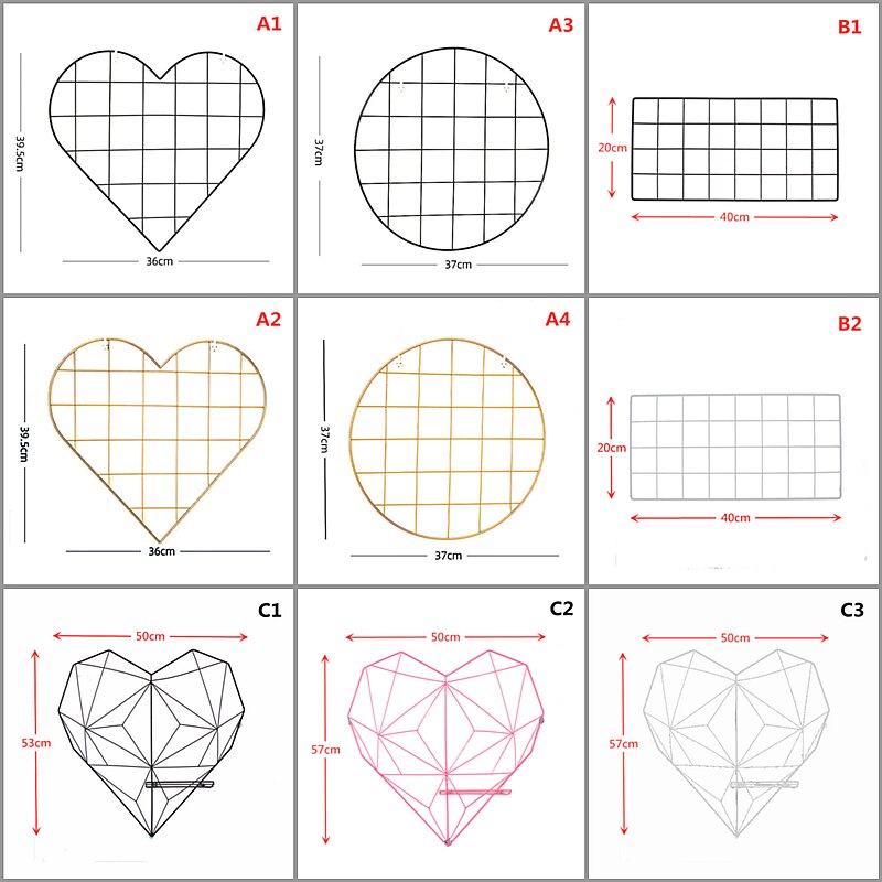 1PC Modern Home Wall Decoration Iron Grid Nordic A... – Vicedeal