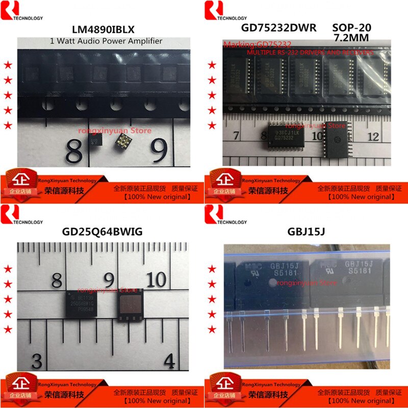 5 pcs/lot LM4890IBLX LM4890IBL LM4890 GD75232DWR G... – Grandado