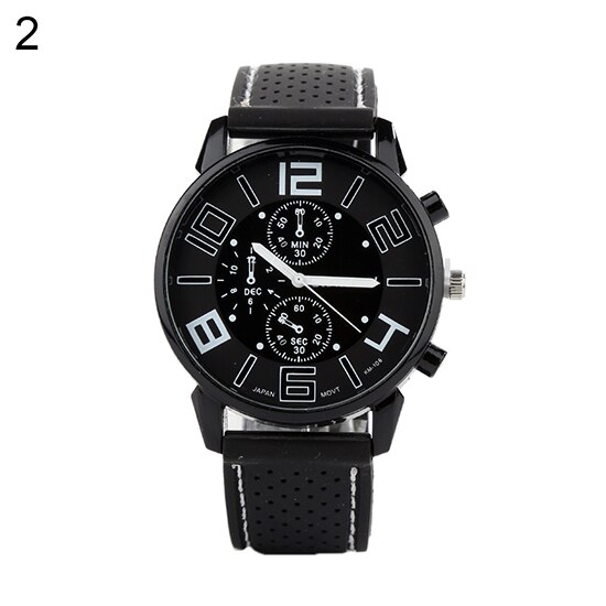 Men Casual Silicone Band Quartz Analog Sports Watc... – Grandado