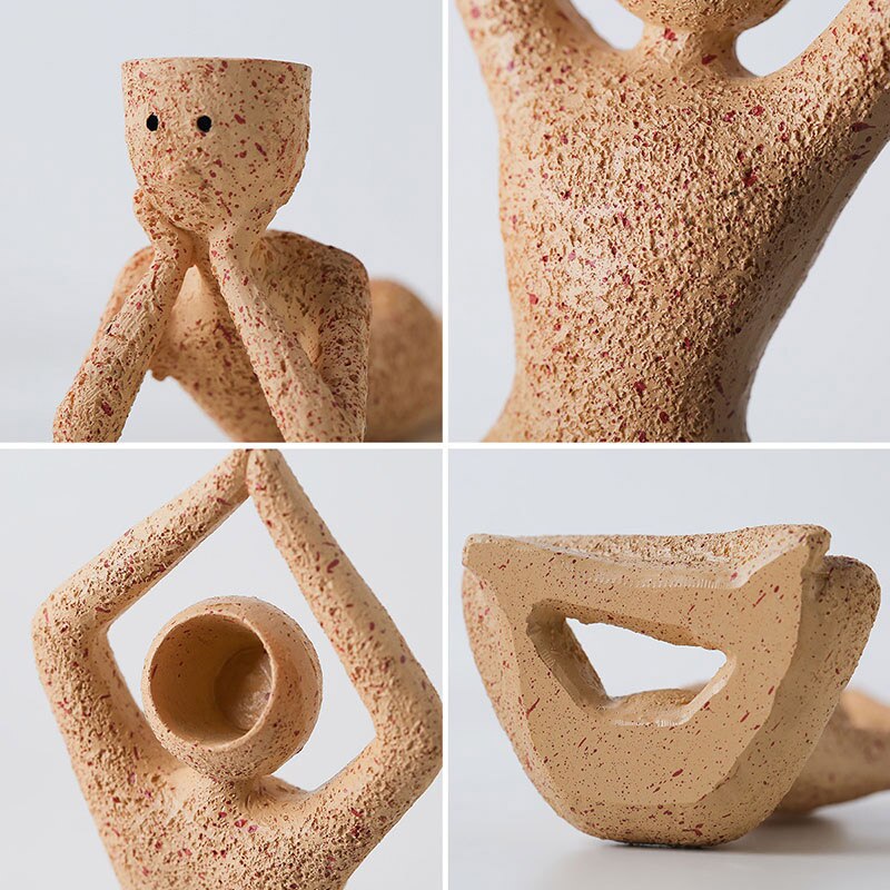 Nordic Portrait Flower Pot Resin Crafts Vase Human... – Vicedeal