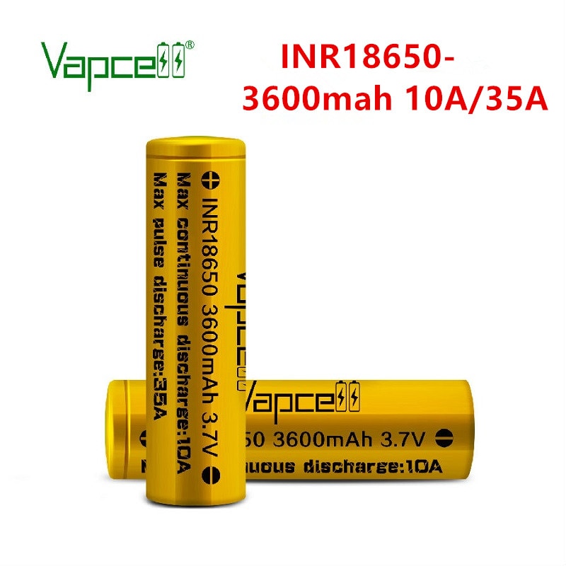Vapcell Original INR 18650 3600mAh 10A/35A Recharg... – Vicedeal