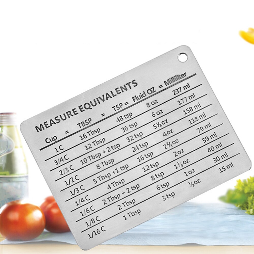 Measuring Cup Pastry Conversion Chart Magnetic Mou... – Grandado