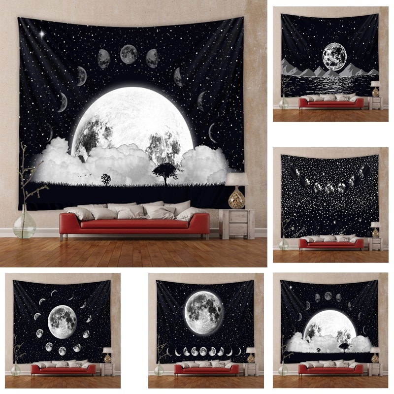 130X150cm Tapestry Art Print Tapestry Starry Sky C... – Grandado