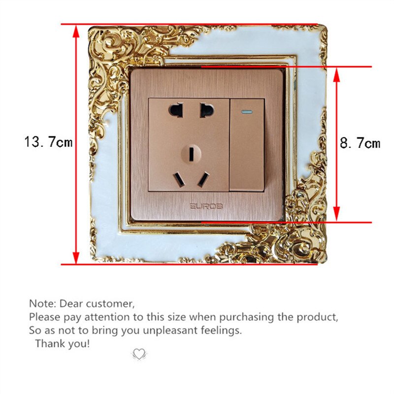 European style acrylic switch sticker socket decor... – Vicedeal