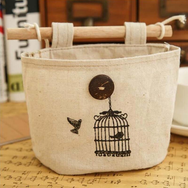 1 stk hængende taske af bomuld og linned nostalgi ... – Grandado