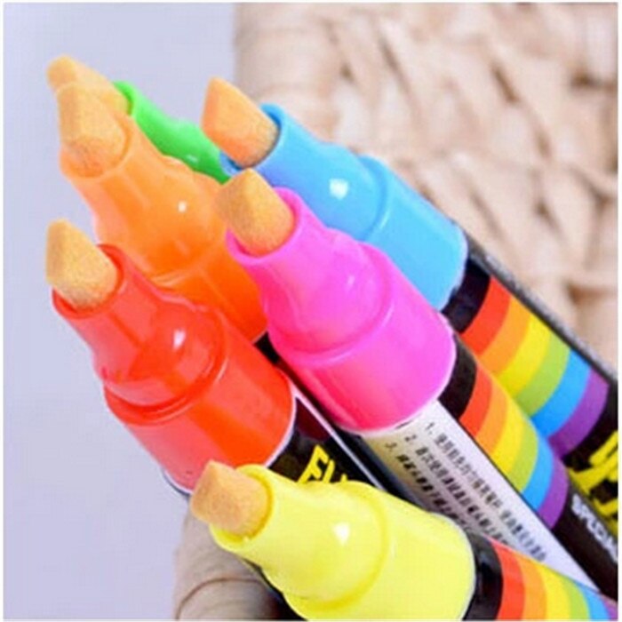 8 Colors/Box Colorful 6mm-Chisel-Tip Highlighter M... – Grandado