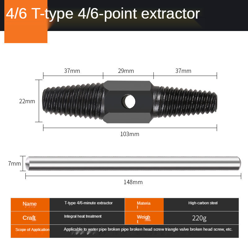 Screw Double-Head Extractor Water Pipe Broken Wire... – Grandado