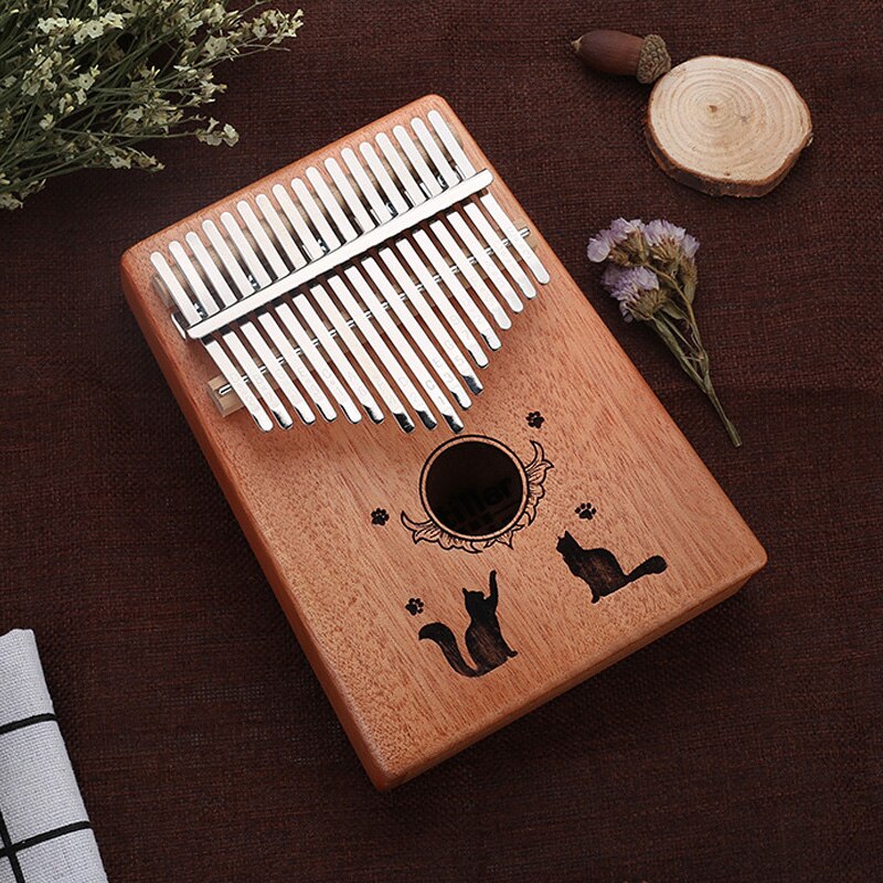 Kalimba 17 tangent tummar piano hög mahogny protab... – Vicedeal