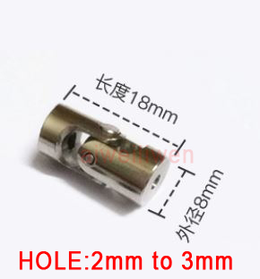 2mm to 3mm 2x3mm metal cardan joint U-joint axis s... – Vicedeal