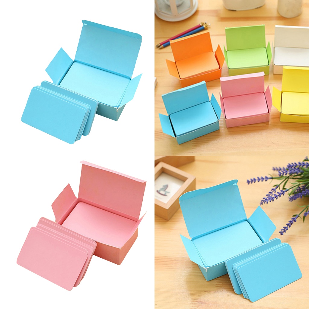 2 Boxes Pink + Blue Paper Blank Index Flash Cards ... – Grandado