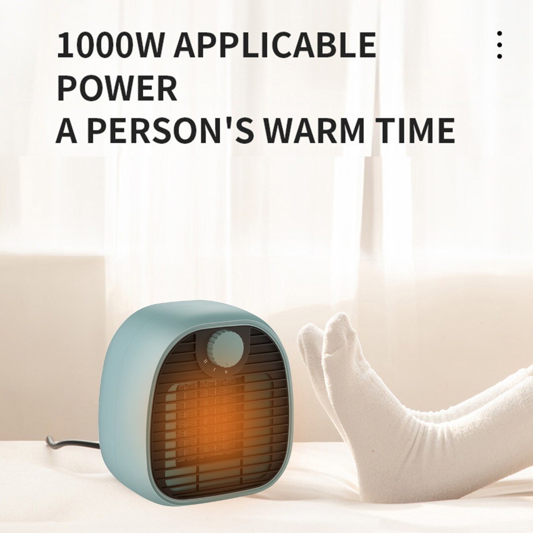 1000W Mini Electric Heater Portable Desktop Wind F... – Vicedeal