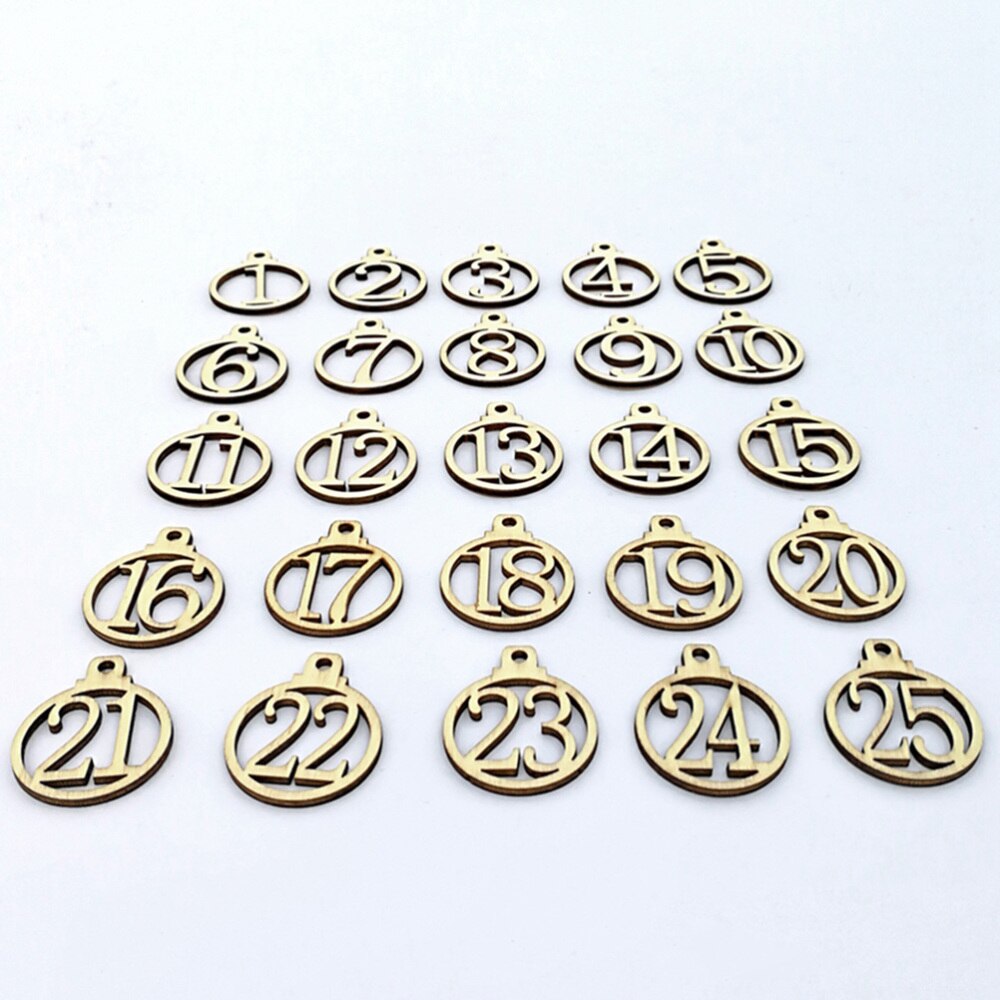 25 PCS Countdown Calendar Number 1-25 Christmas Cr... – Vicedeal